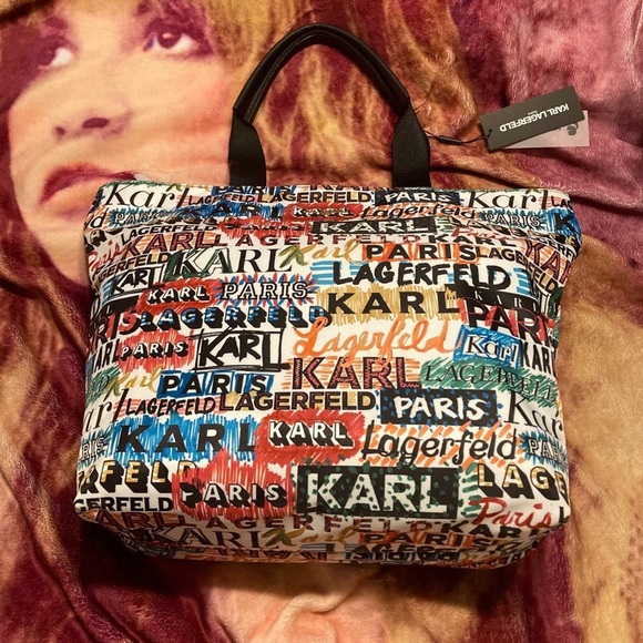 Karl Lagerfeld | Bags | Karl Lagerfeld Paris Multi Colored Nylon ...